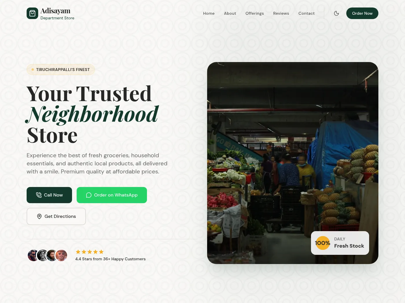 Adisayam Store Website