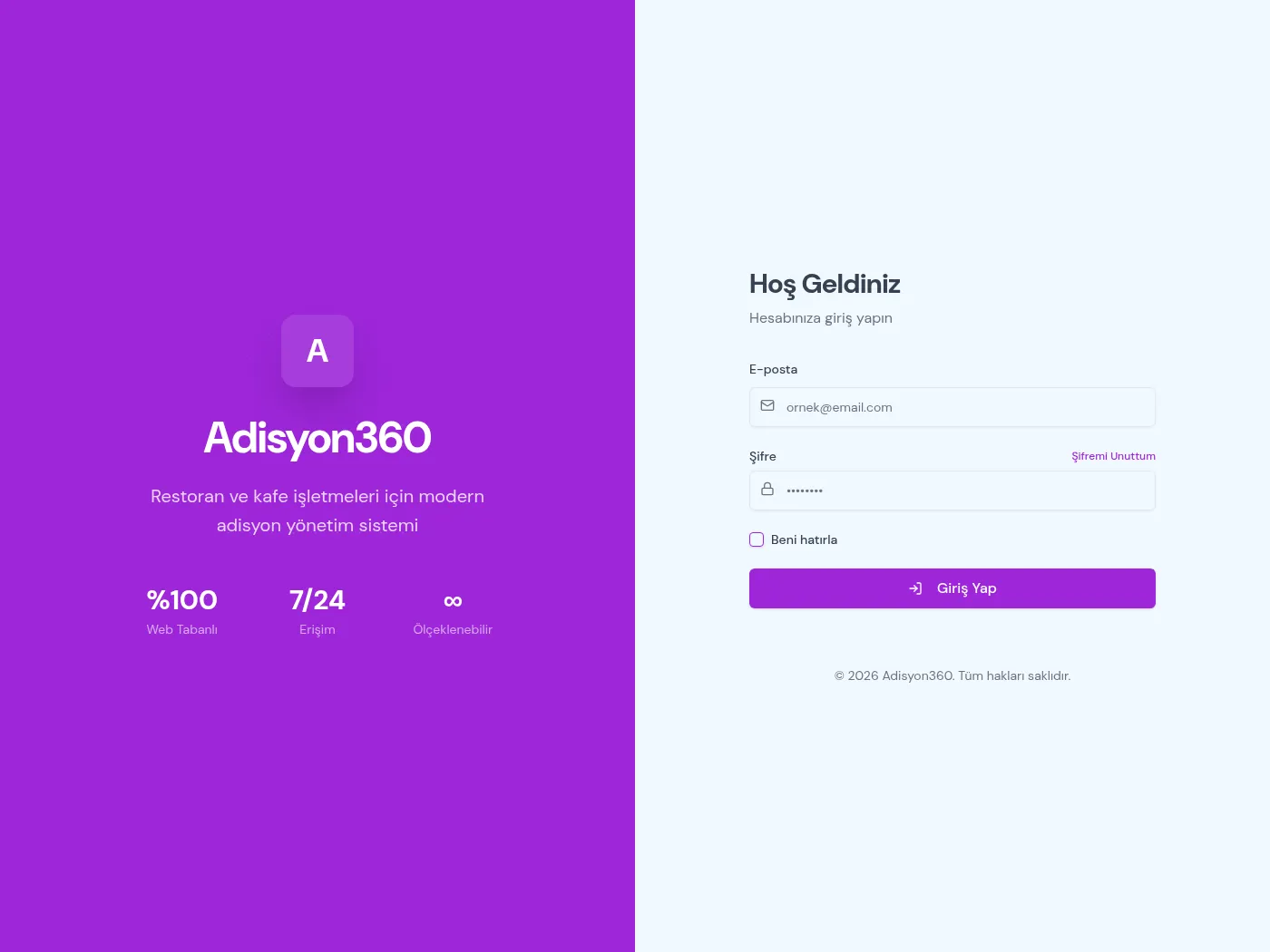 Adisyon360 Clone