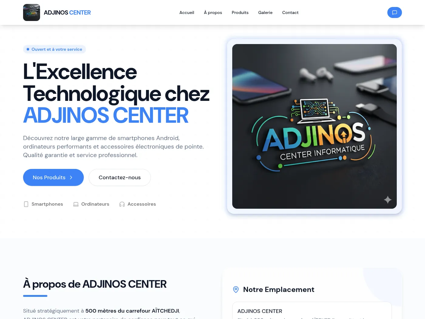 ADJINOS CENTER Web Showcase