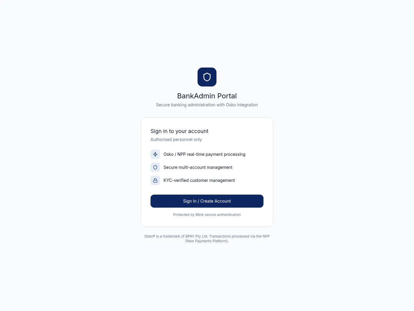 BankAdmin Portal