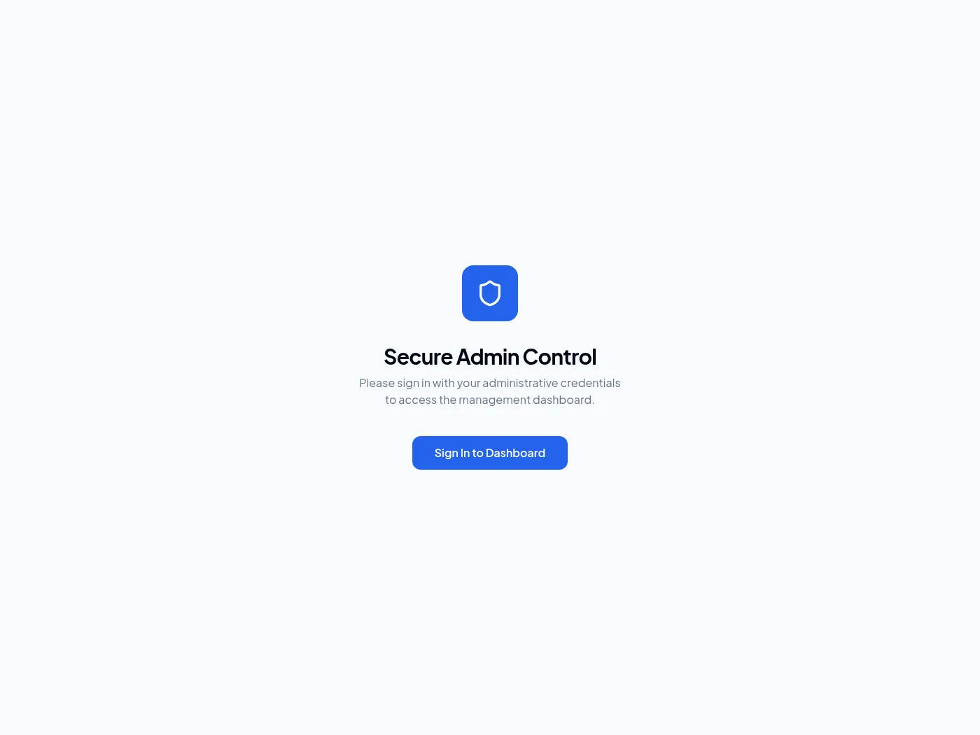 Admin Control Panel