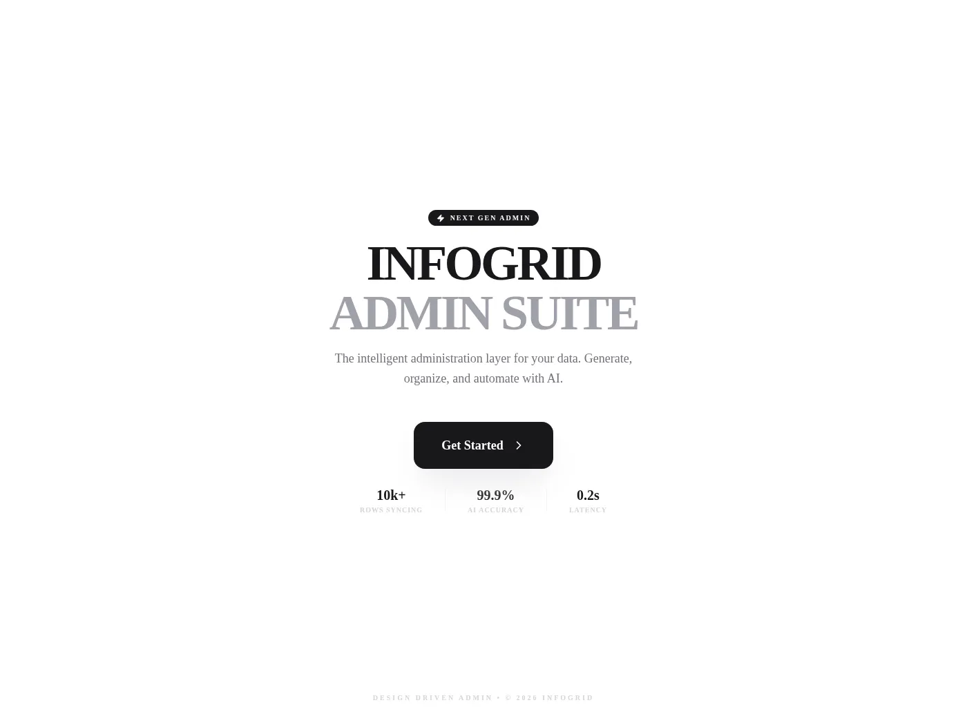 InfoGrid Admin Suite