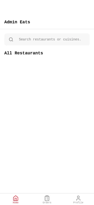 Admin Eats Platform