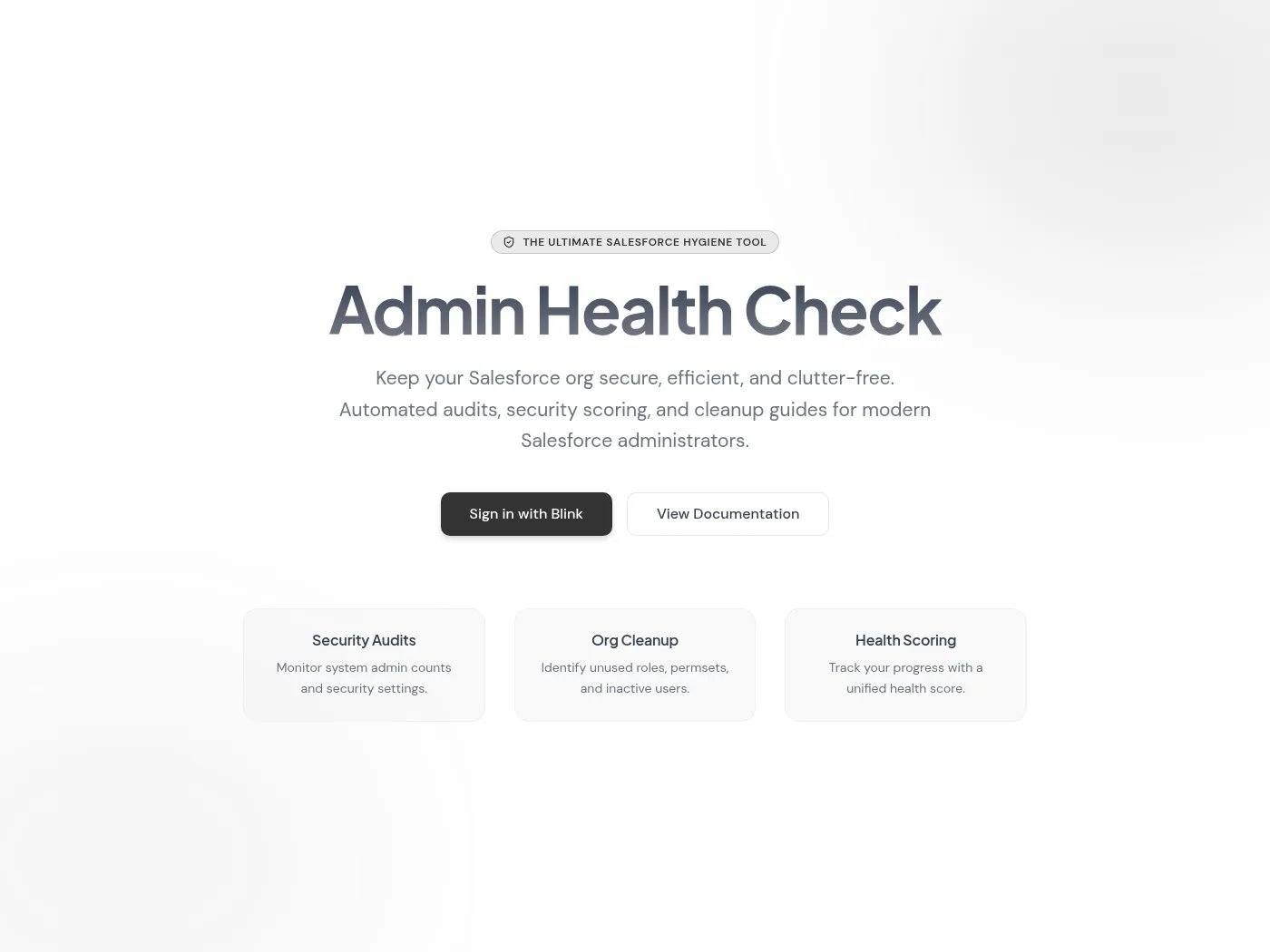 Admin Health Check