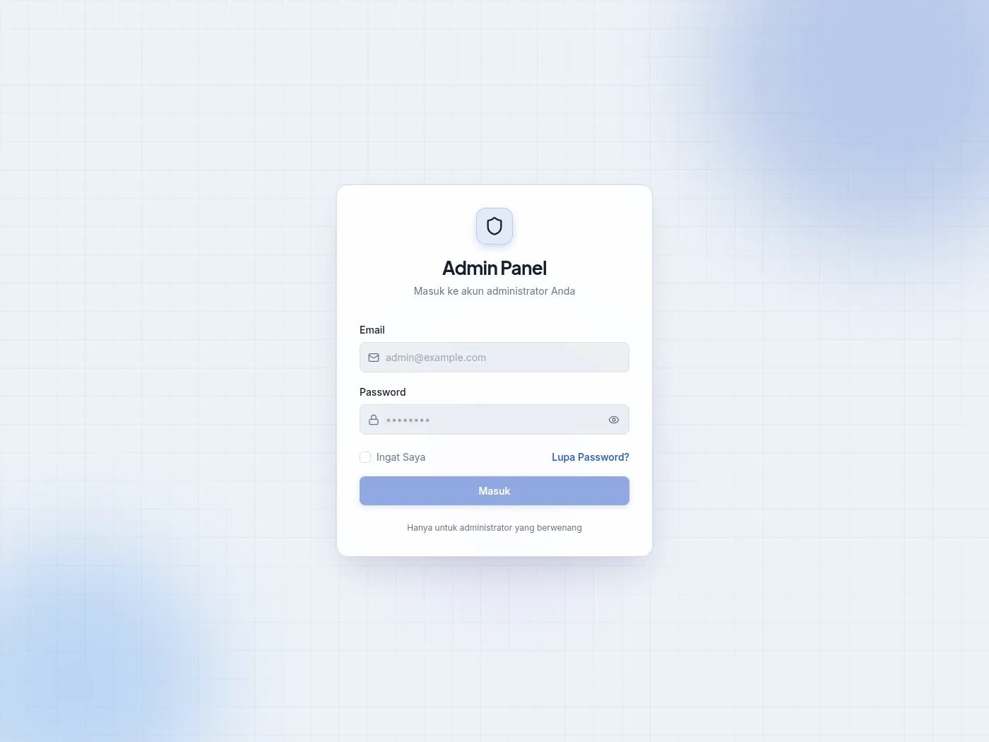 Sleek Admin Login