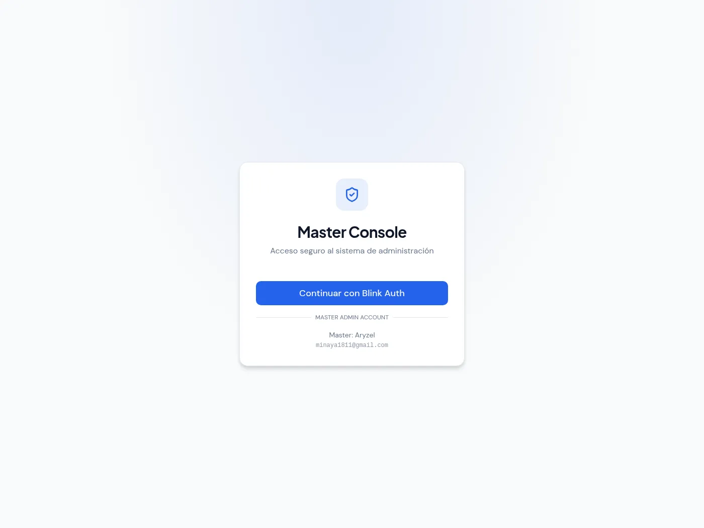 Admin Master Console