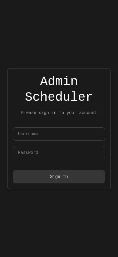 Admin Scheduler App
