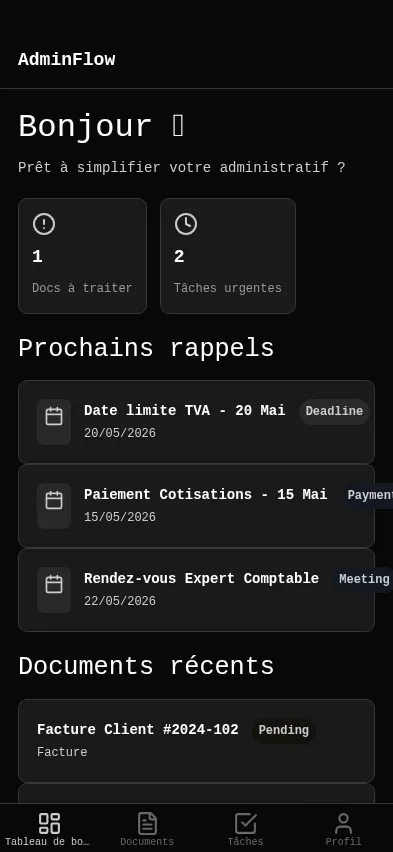 AdminFlow Mobile