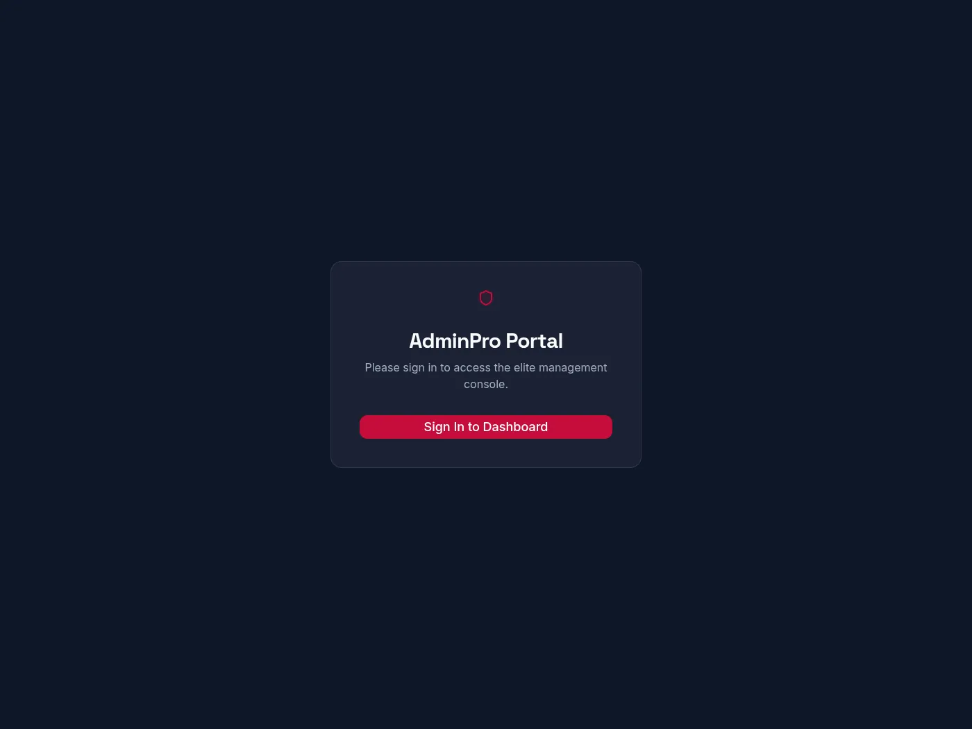 AdminPro Dashboard