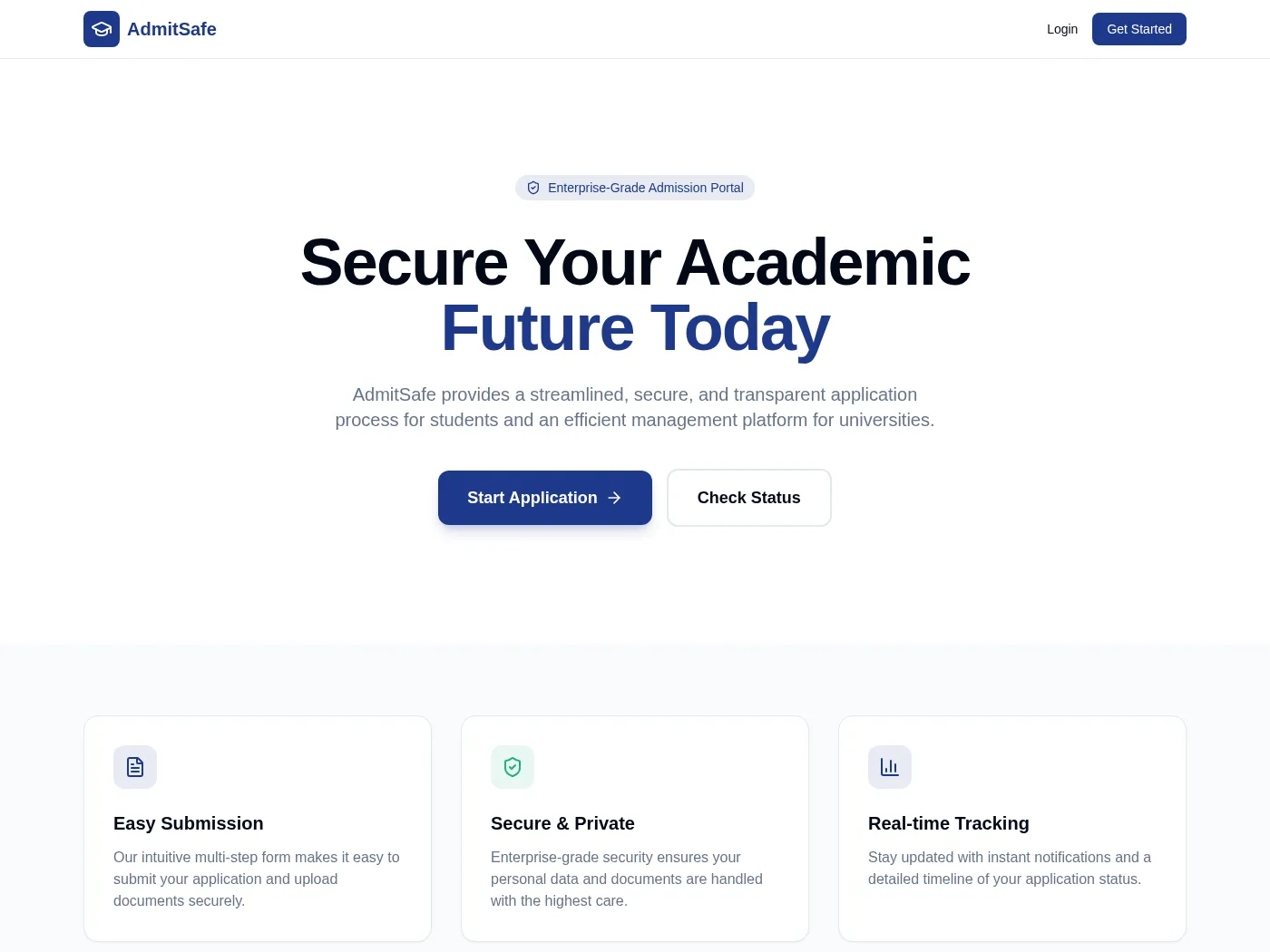 AdmitSafe University Portal
