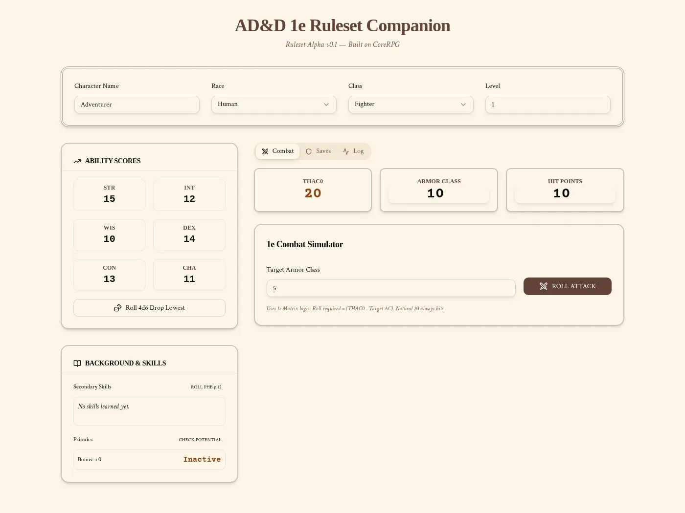 AD&D 1e FantasyGrounds Ruleset