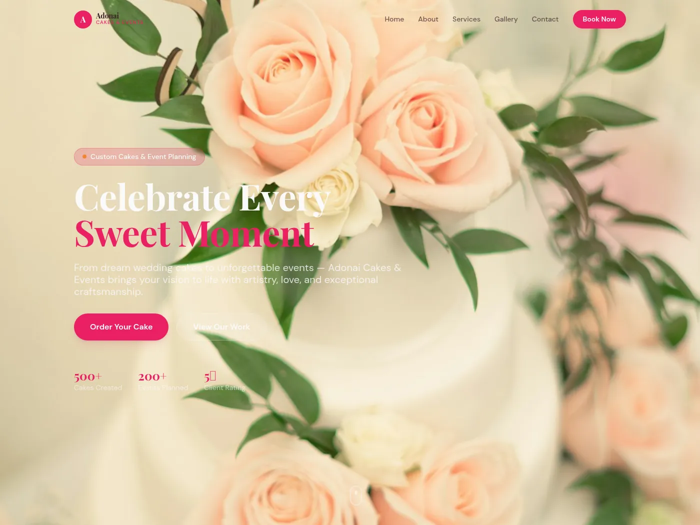 Adonai Cakes & Events Site
