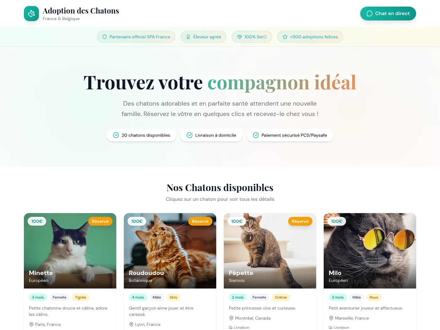 Adoption des Chatons