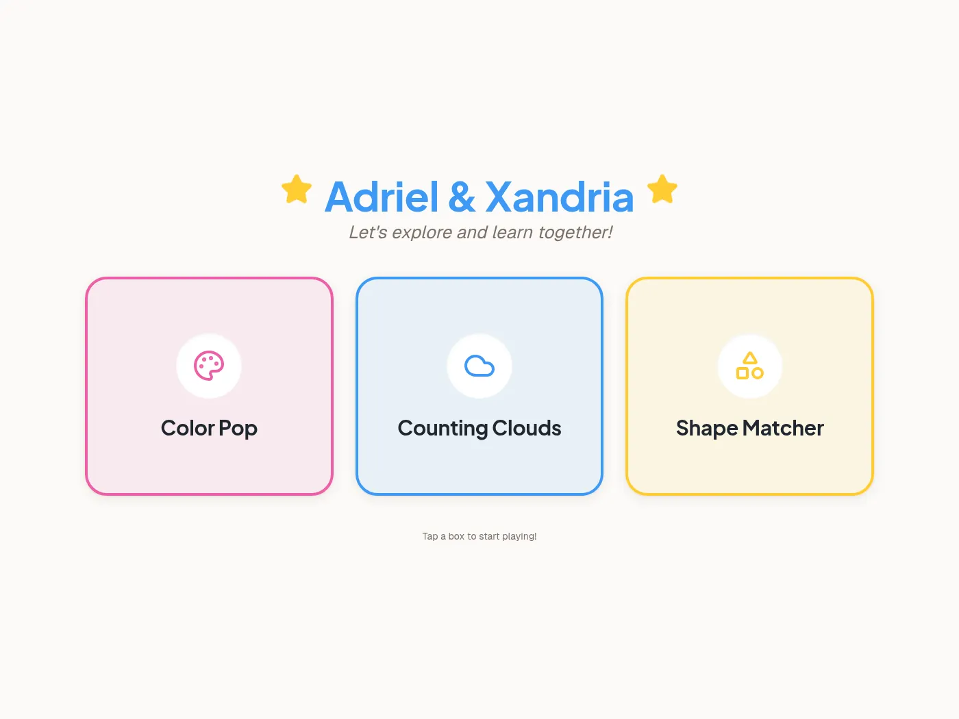 Adriel & Xandria Kids Game