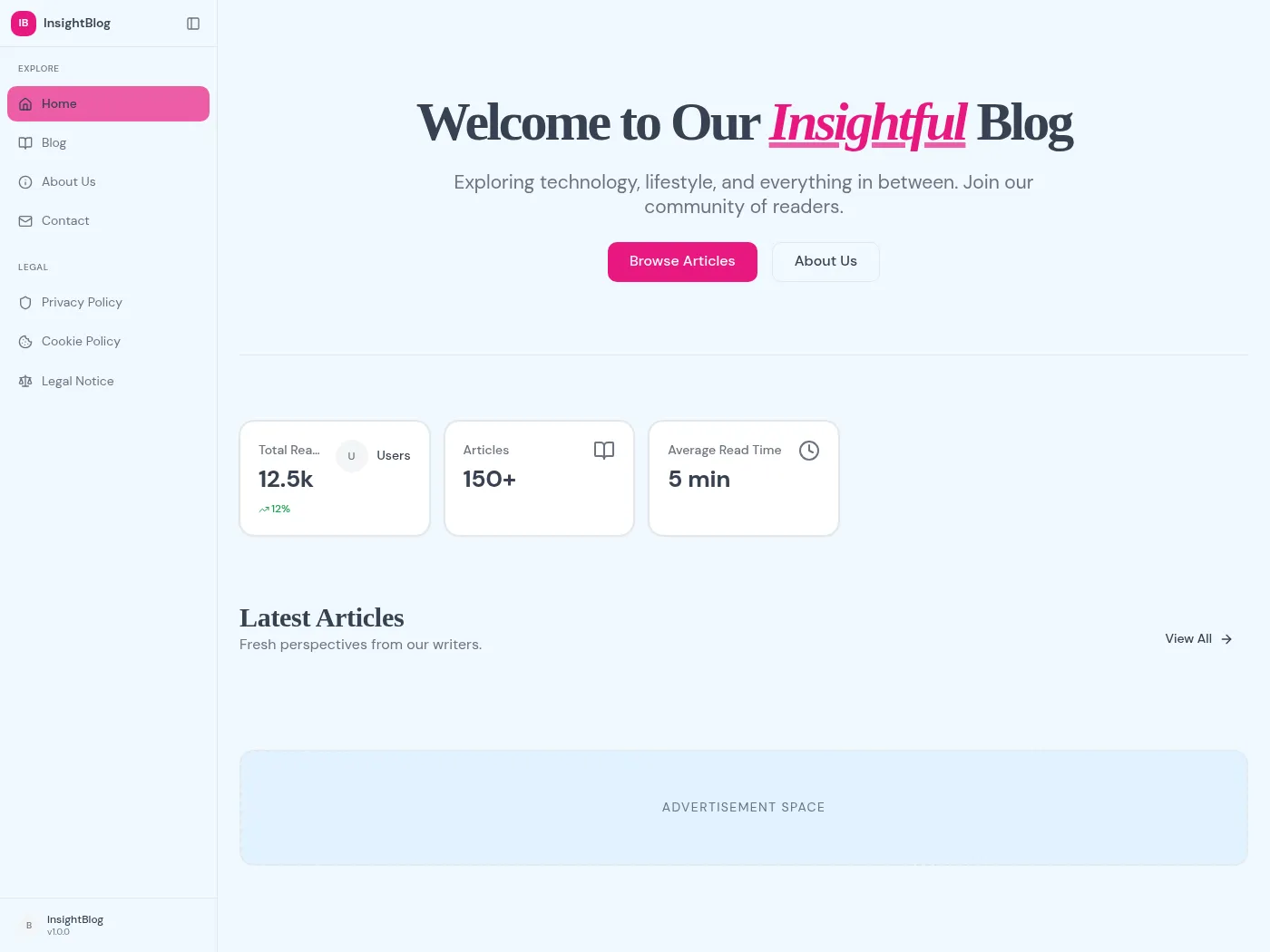 AdSense Ready Blog Web