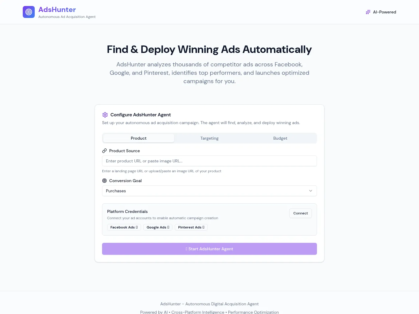 AdsHunter: Agent Autonome d’Acquisition Digitale Cross-Plateformes