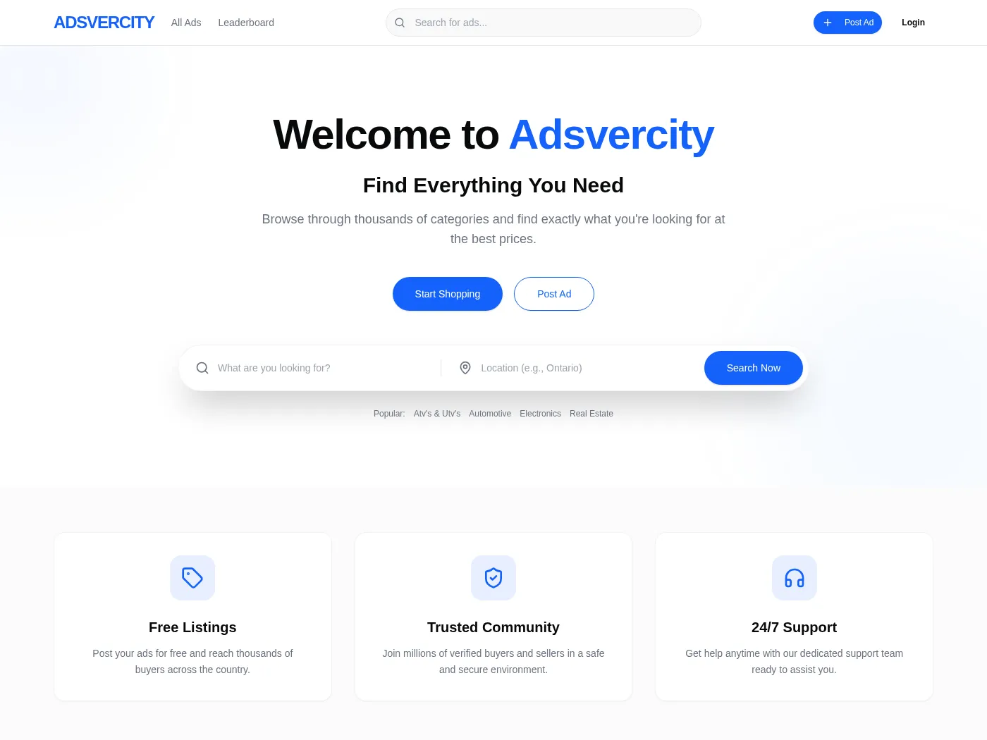 Adsvercity Clone