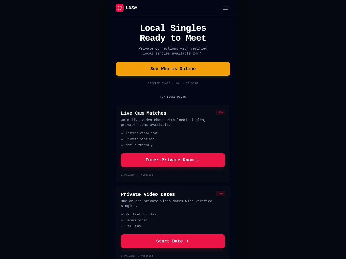 Adult Dating Offer Page