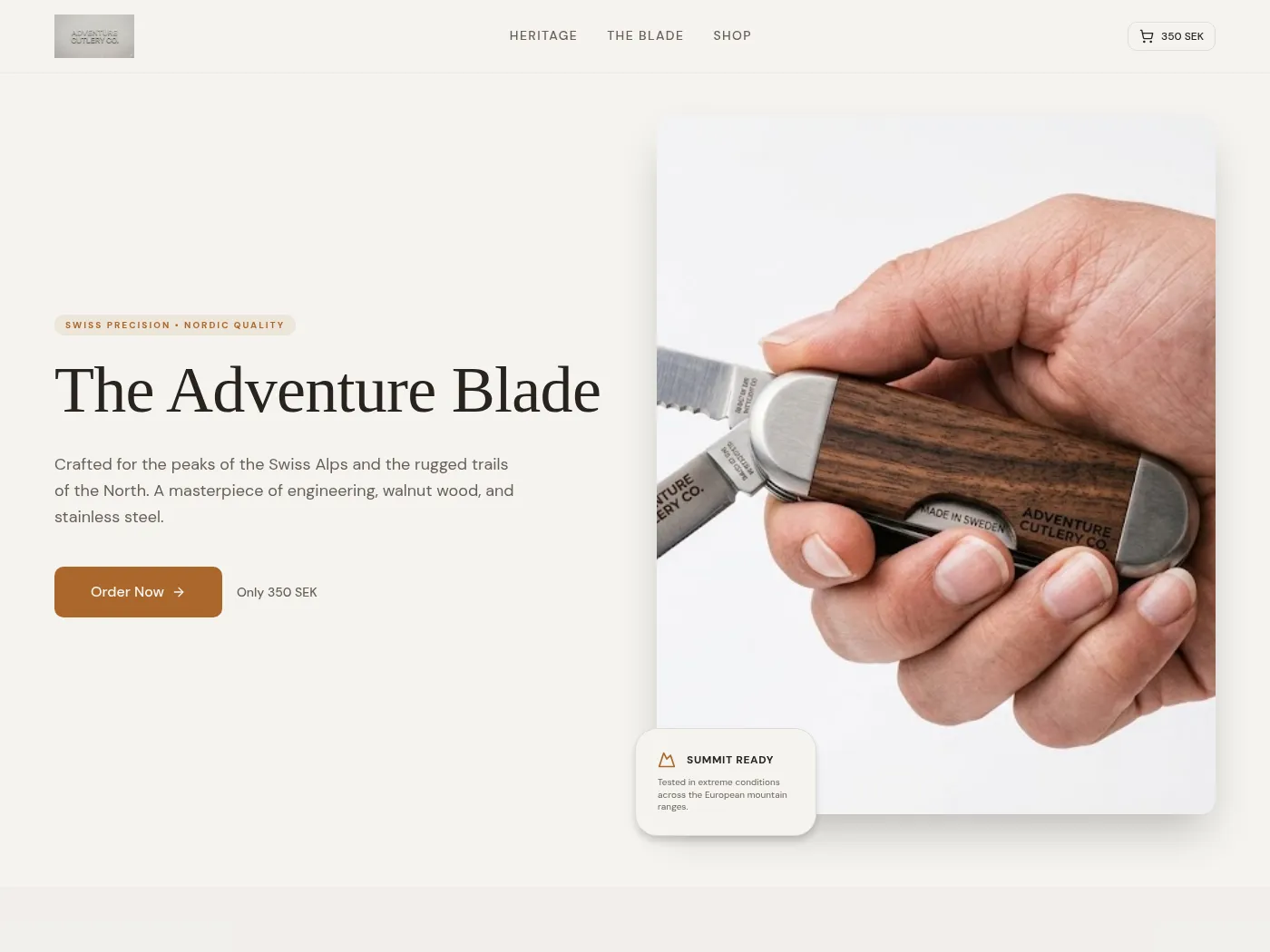 Adventure Cutlery Co. Website