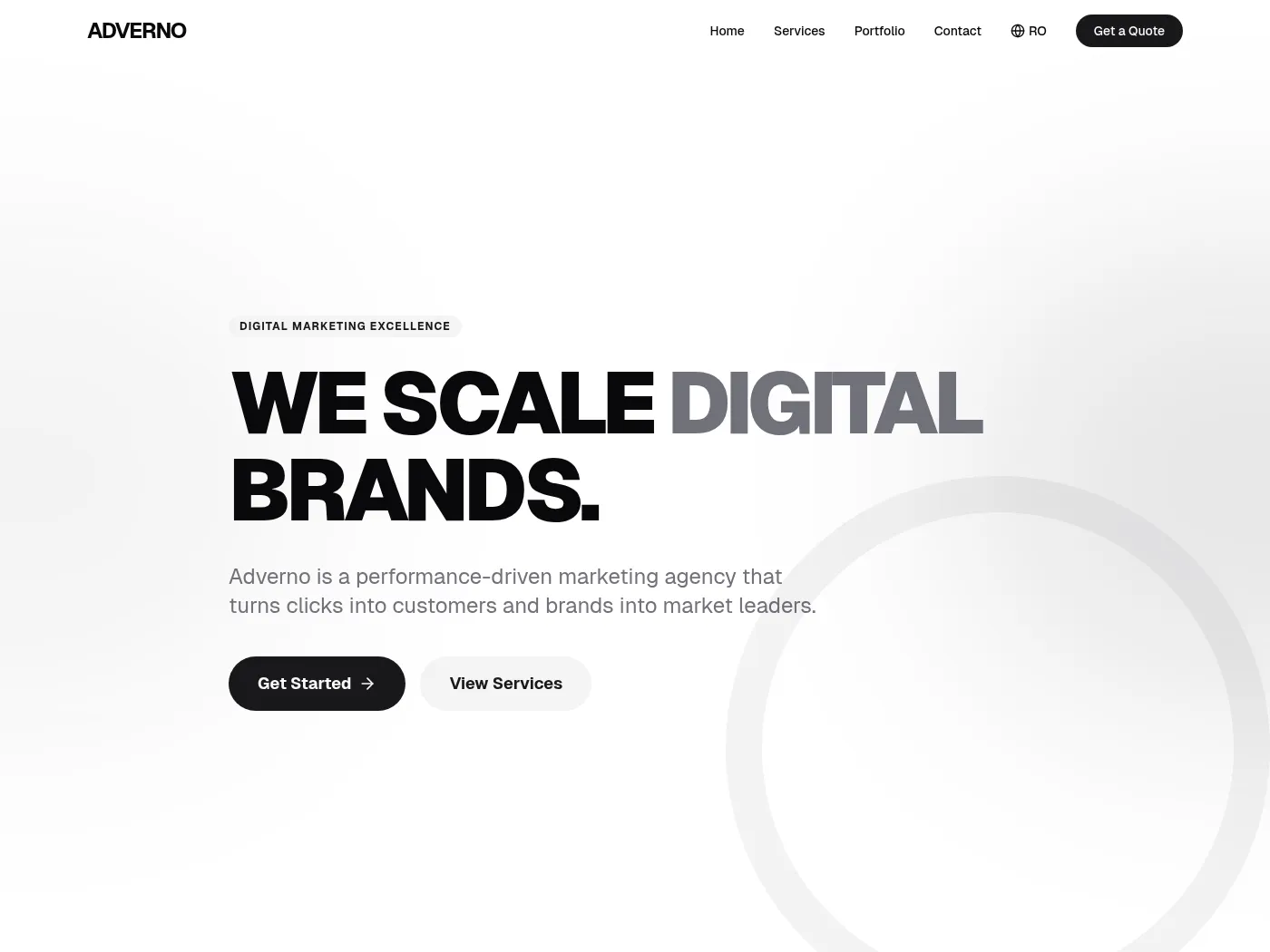 Adverno Agency Landing