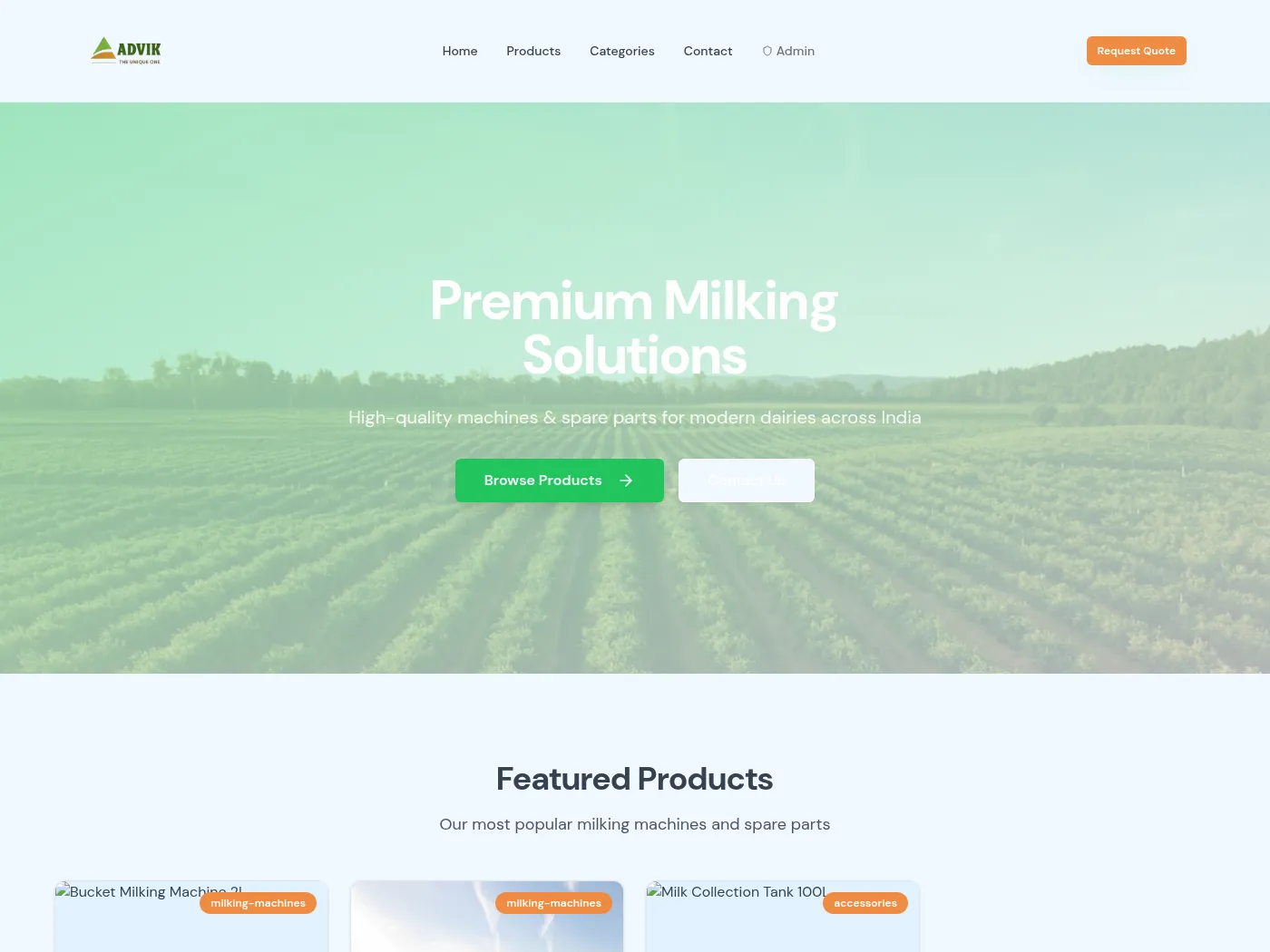 ADVIK Multitrade Online Store for Milking Machines & Spare Parts