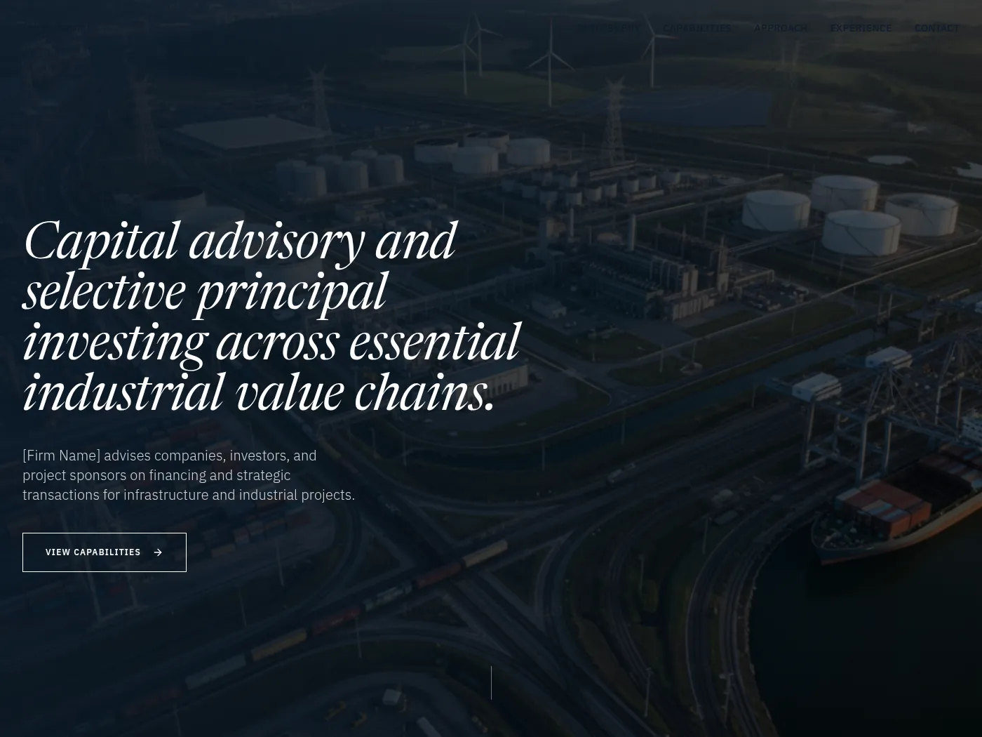 Institutional Advisory Landing