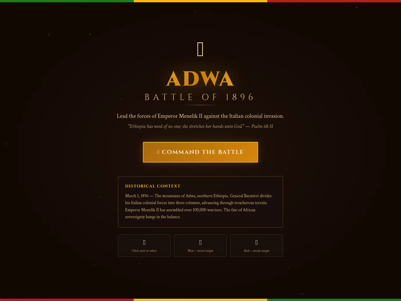 Adwa Battle Game