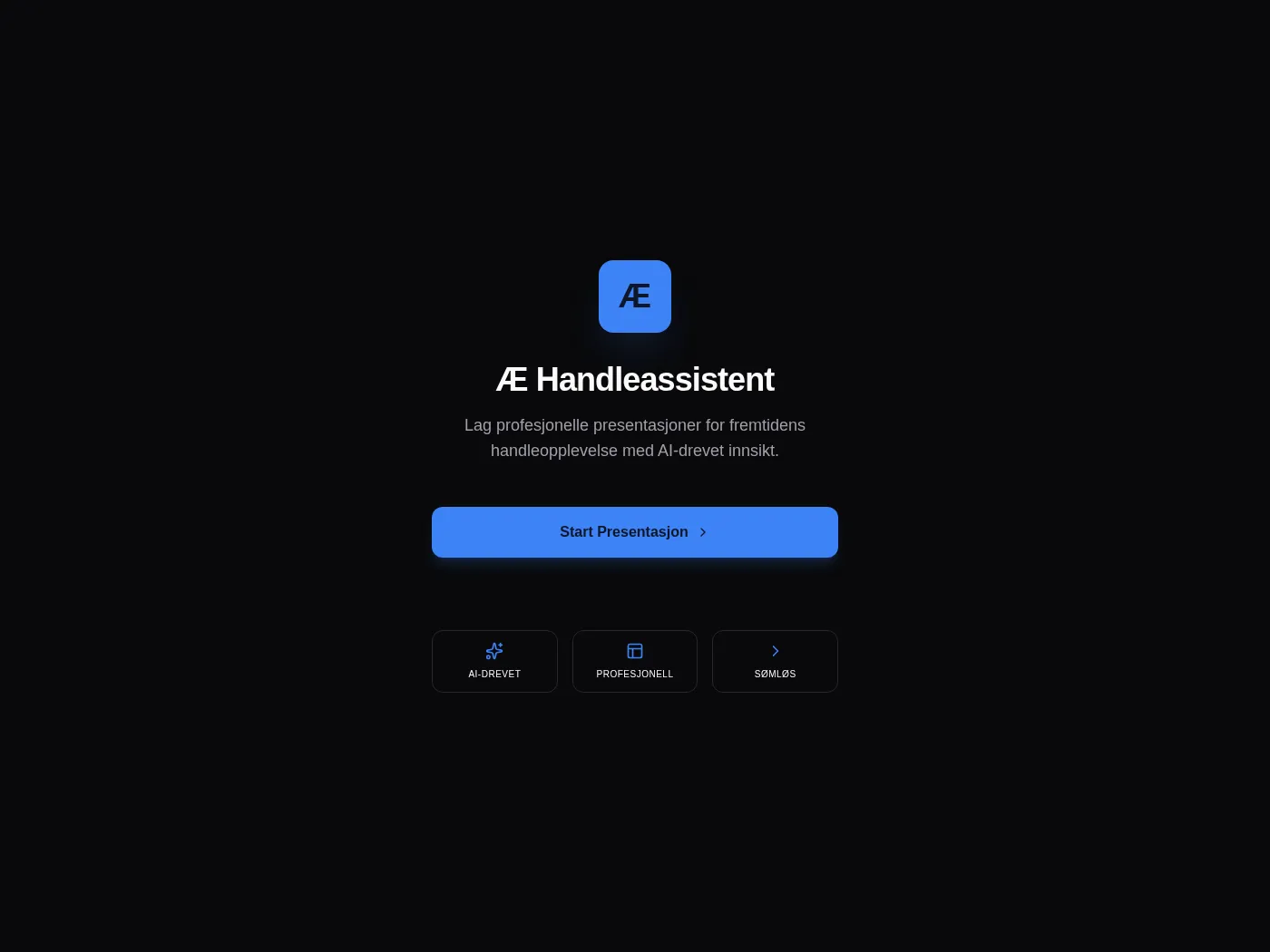 Æ Handleassistent Presentasjon
