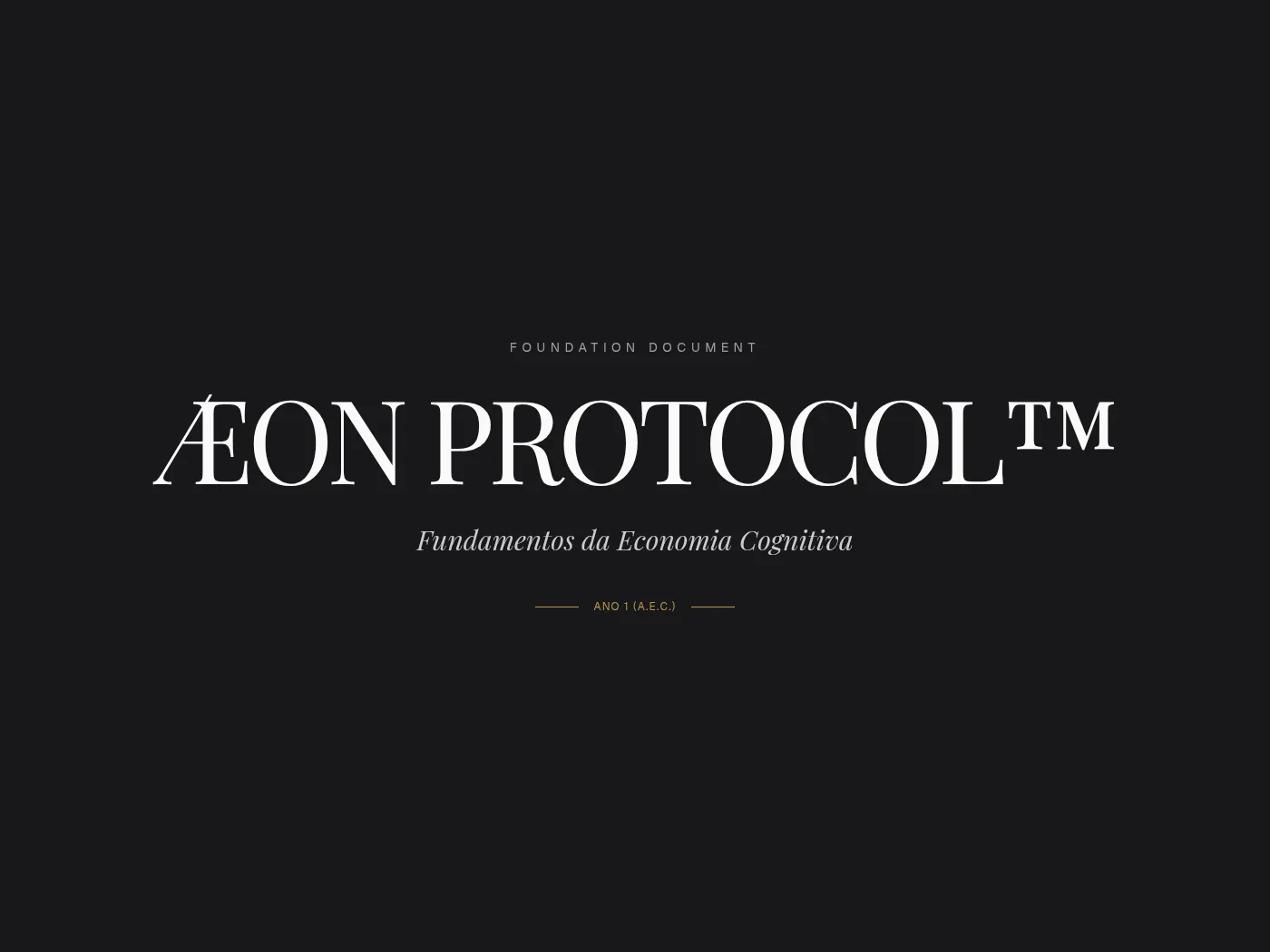 ÆON Protocol Foundation Doc