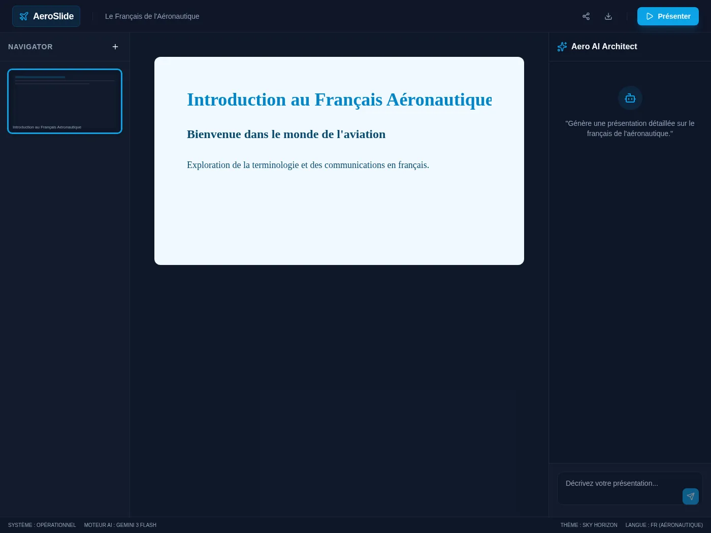 AeroFrench Presentation Builder