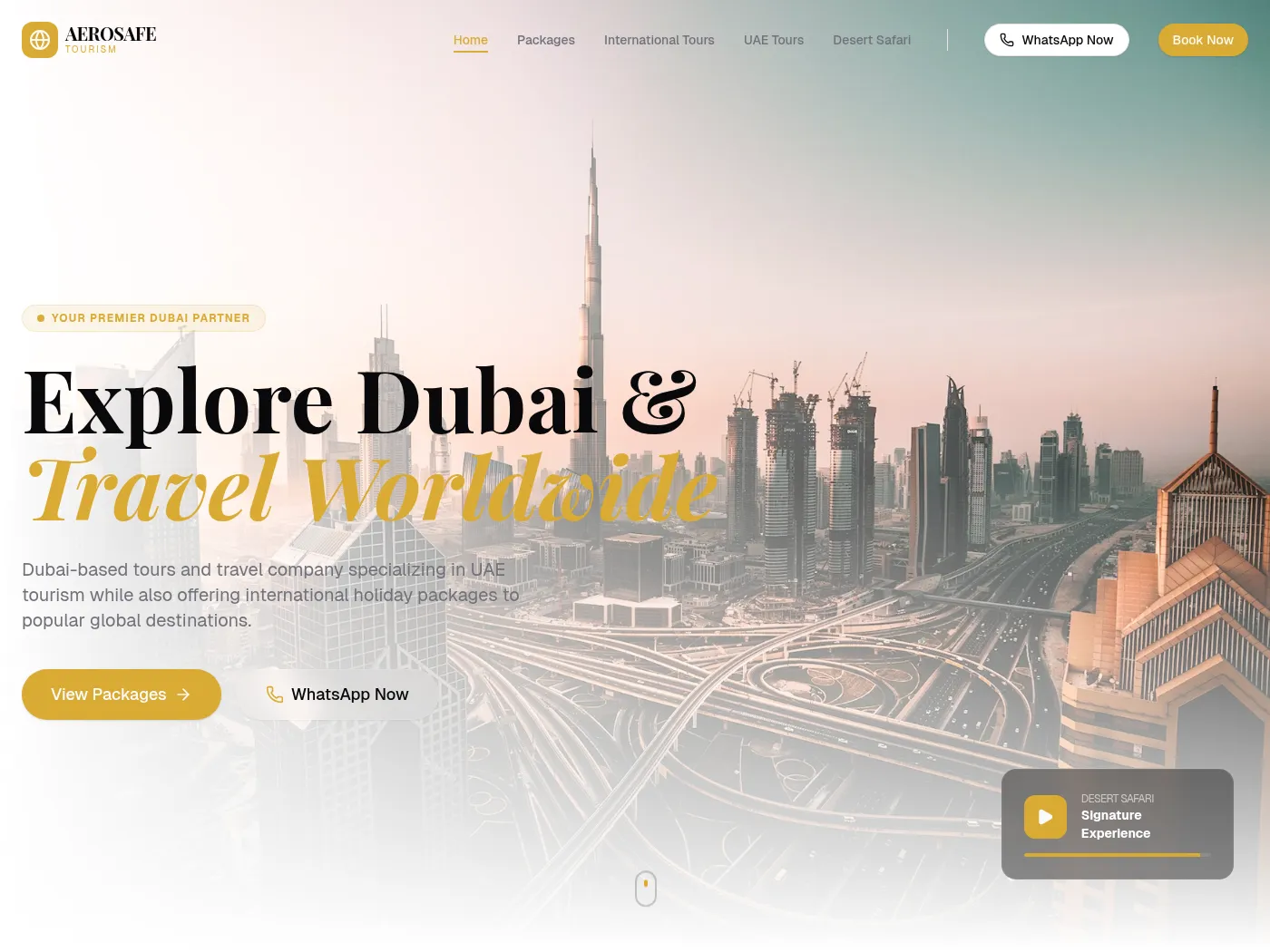 Aerosafe Tours Website
