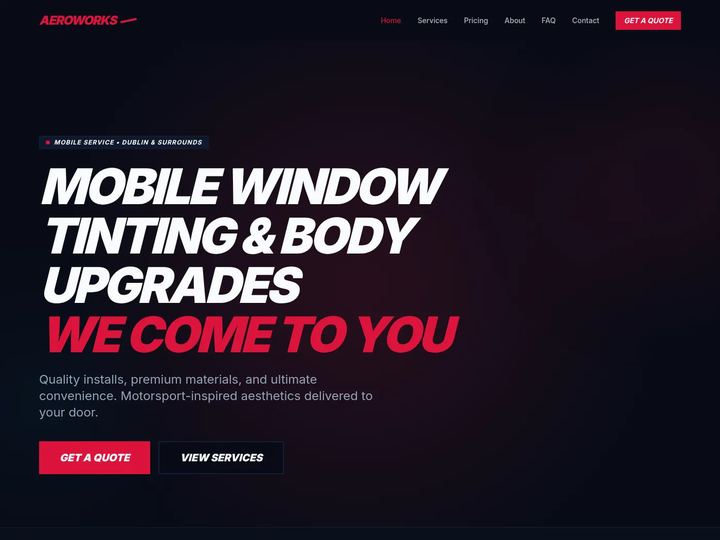AEROWORKS Web Experience