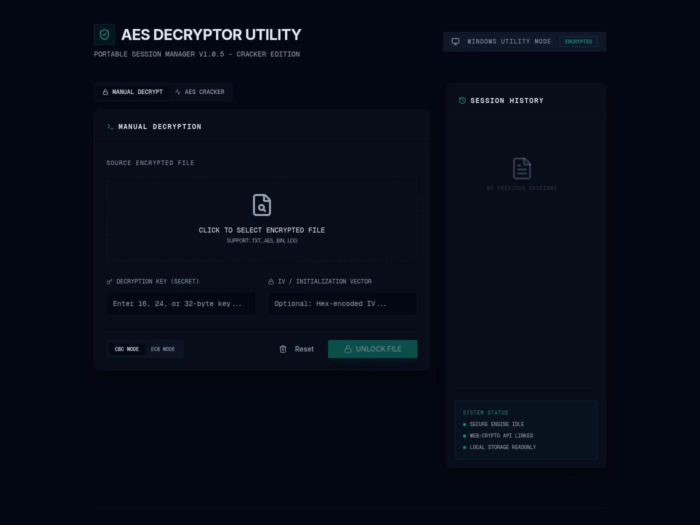AES Decryptor Utility