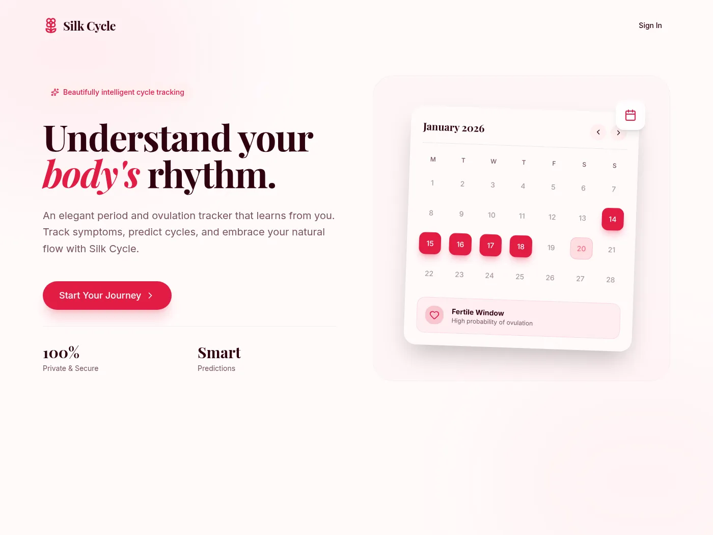 Aesthetic Ovulation Tracker