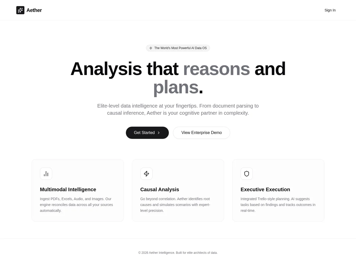 Aether AI Analyst