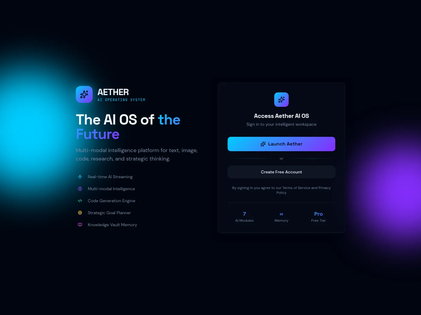 Aether AI OS