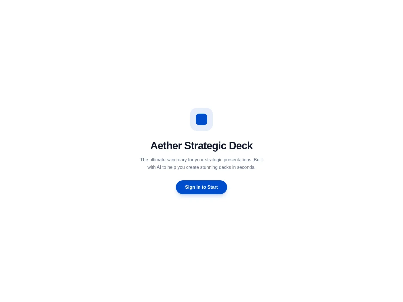 Aether Strategic Deck