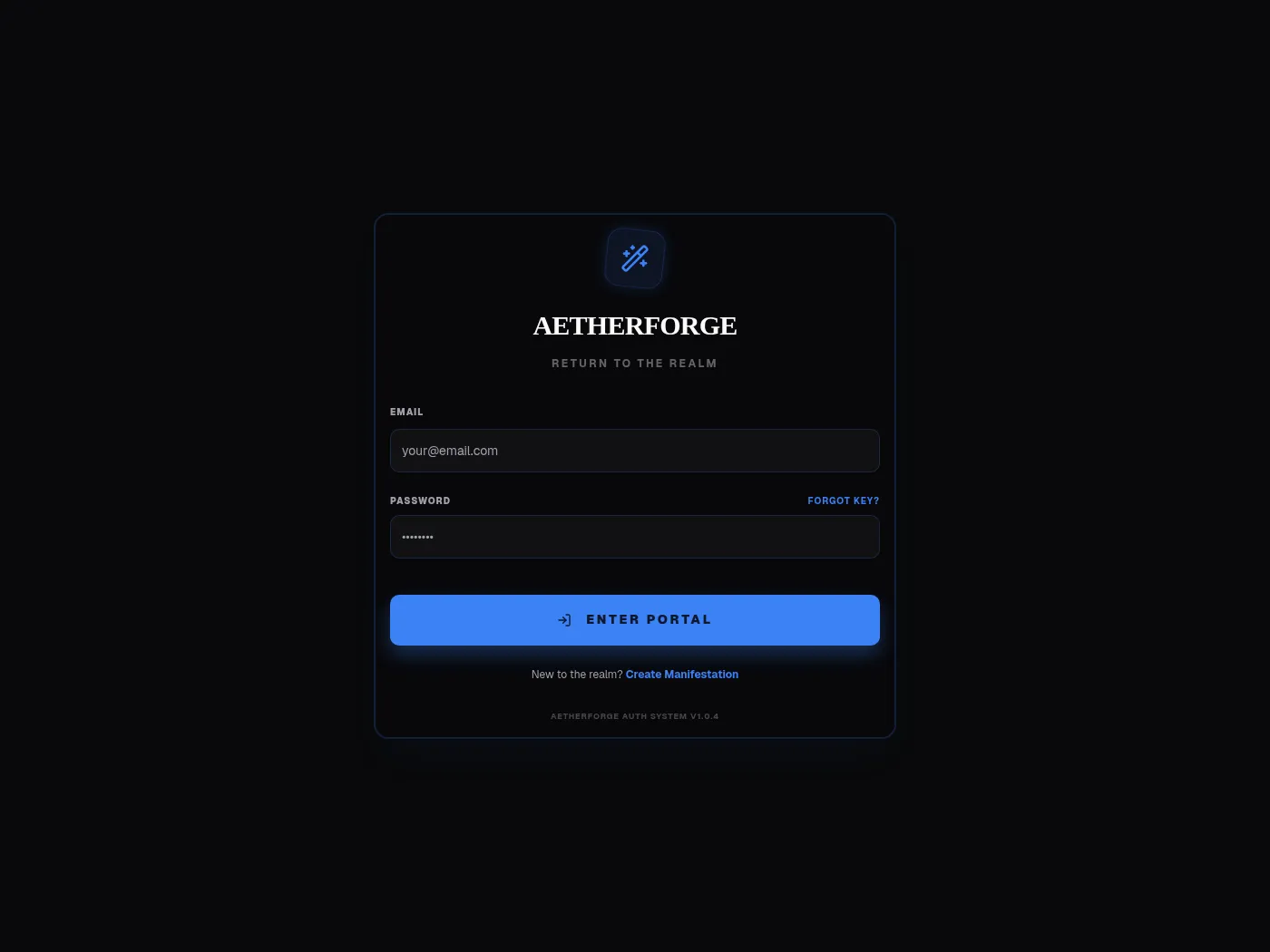AetherForge MMO Dashboard