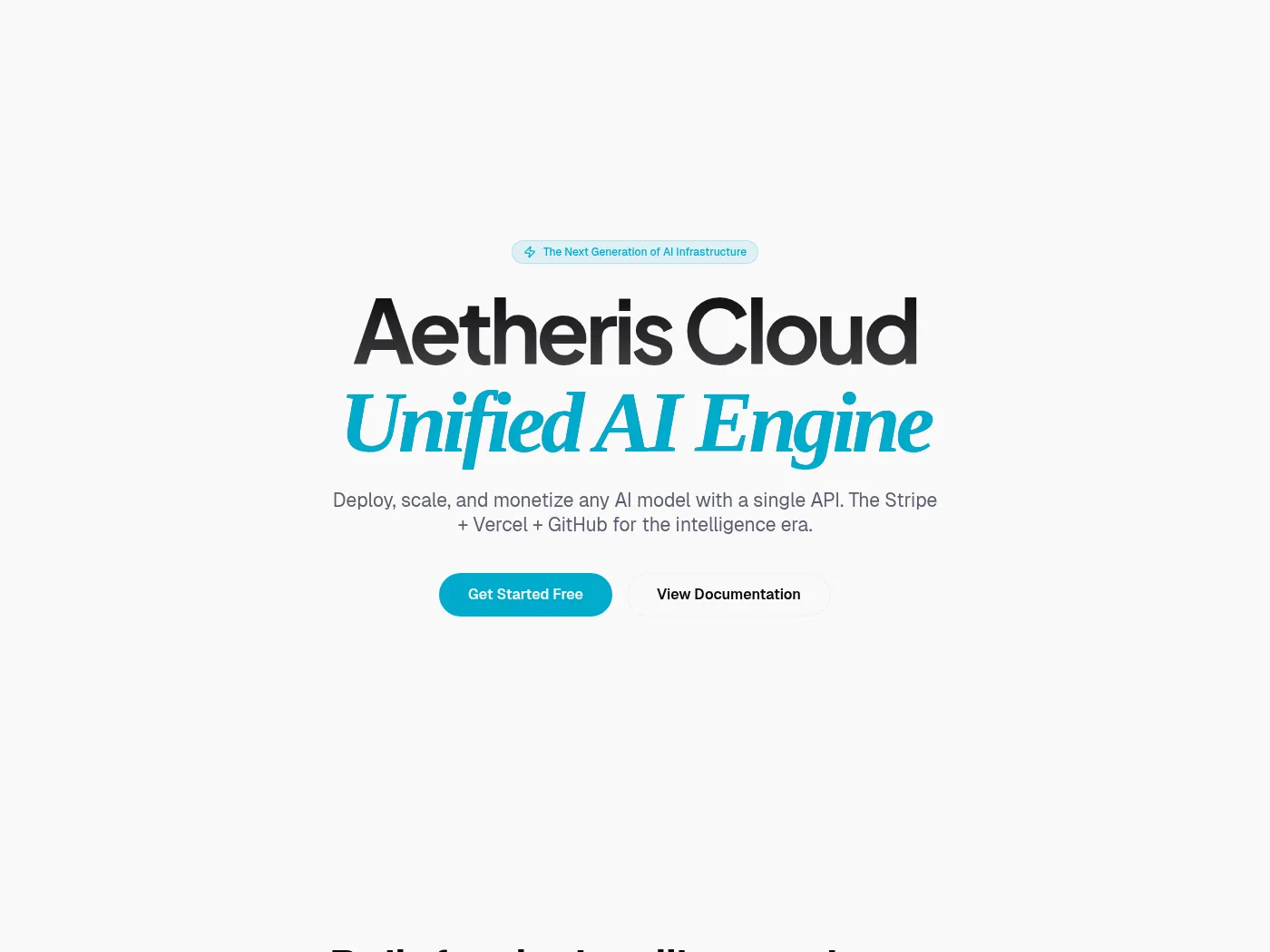 Aetheris Cloud Platform