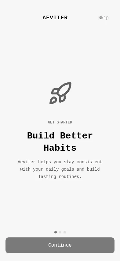 Aeviter Habit Tracker