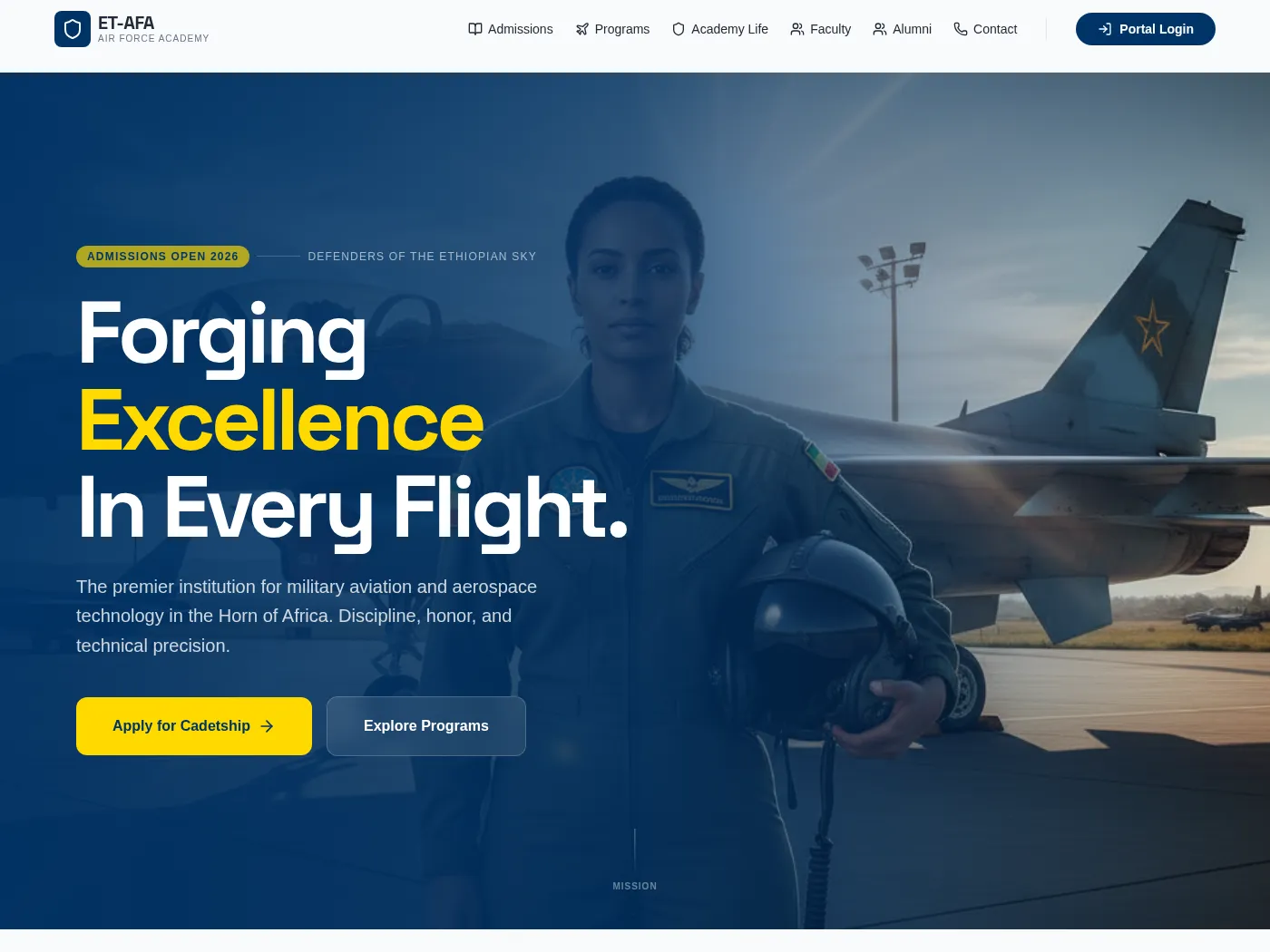 Ethiopian Air Force Academy Web