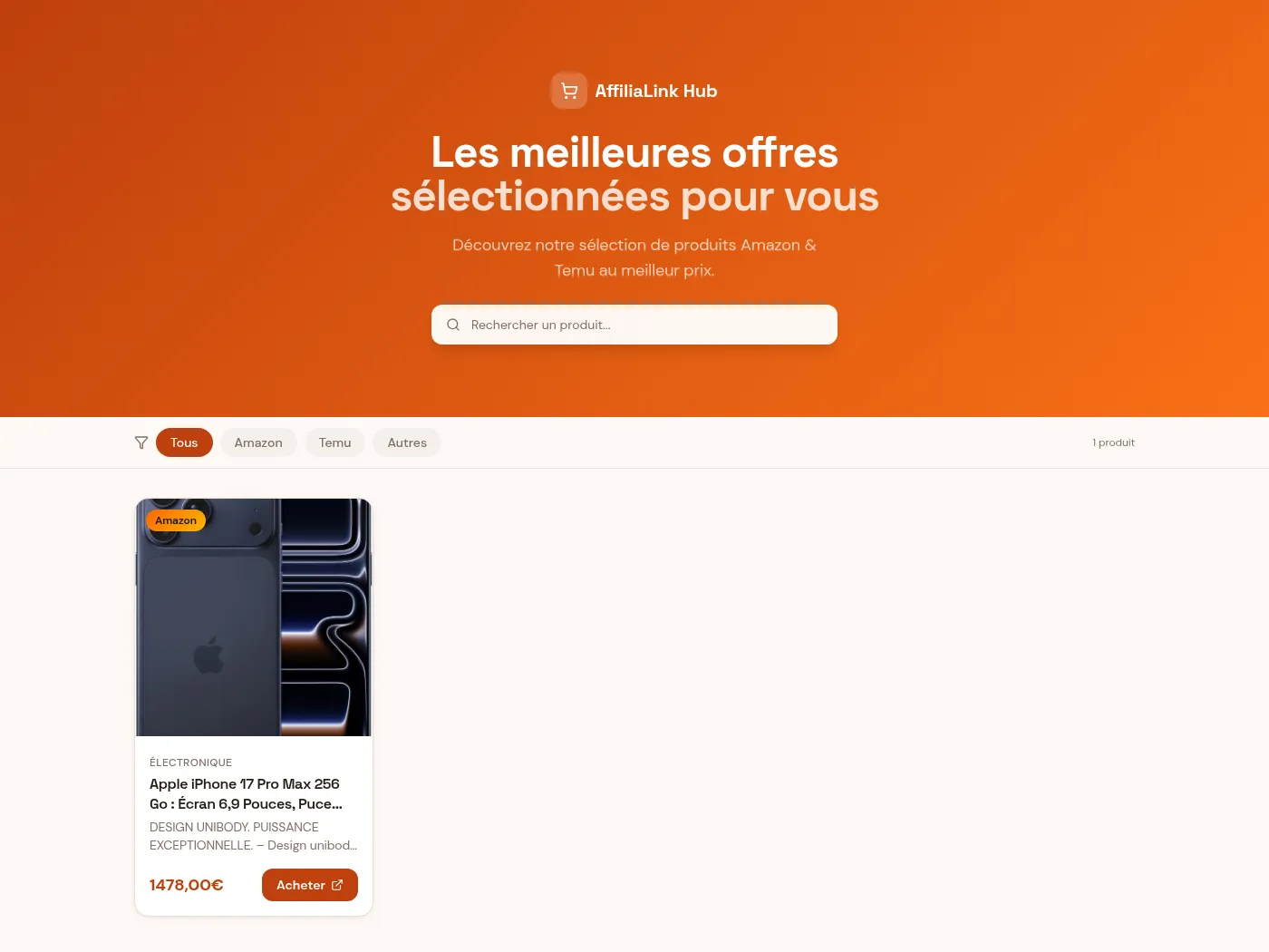 AffiliaLink Hub