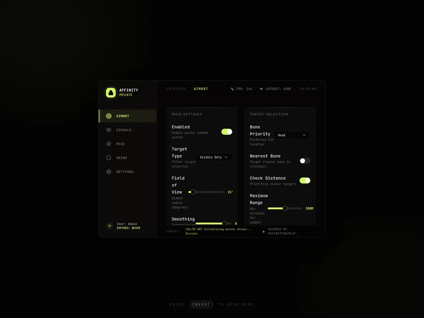 Affinity Private UI