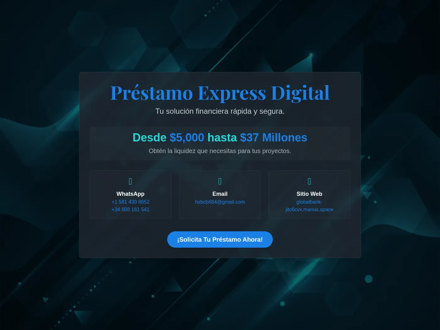 Préstamo Express Afiche