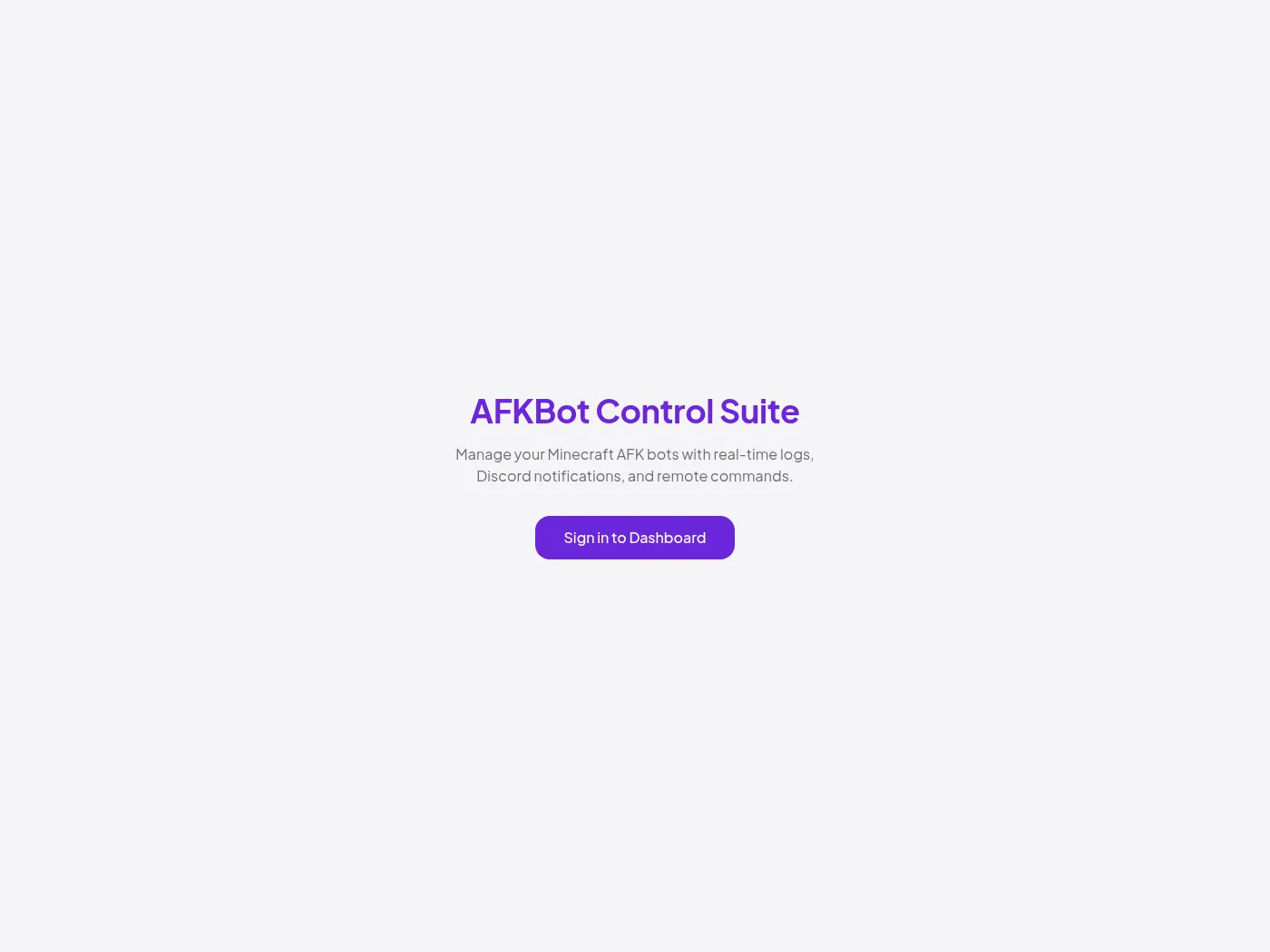 AFKBot Control Suite