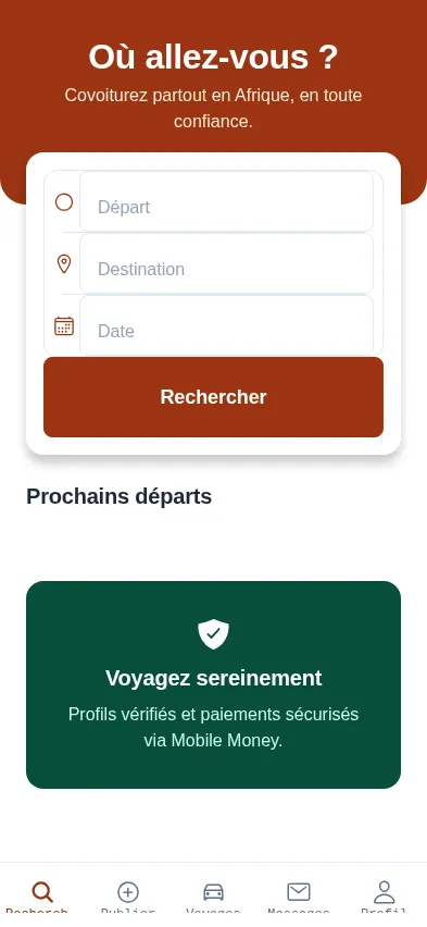 Afrika Carpool App