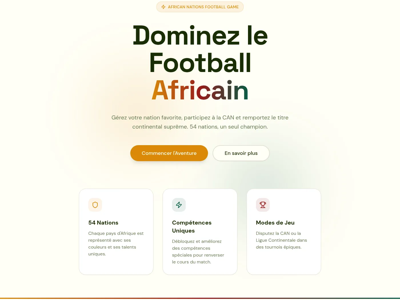African Nations Football Game