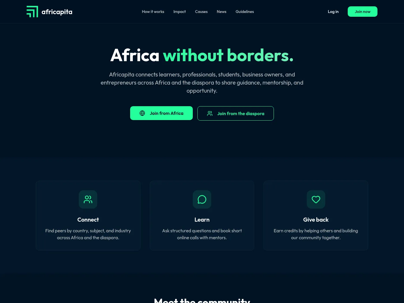 Africapita Web Platform