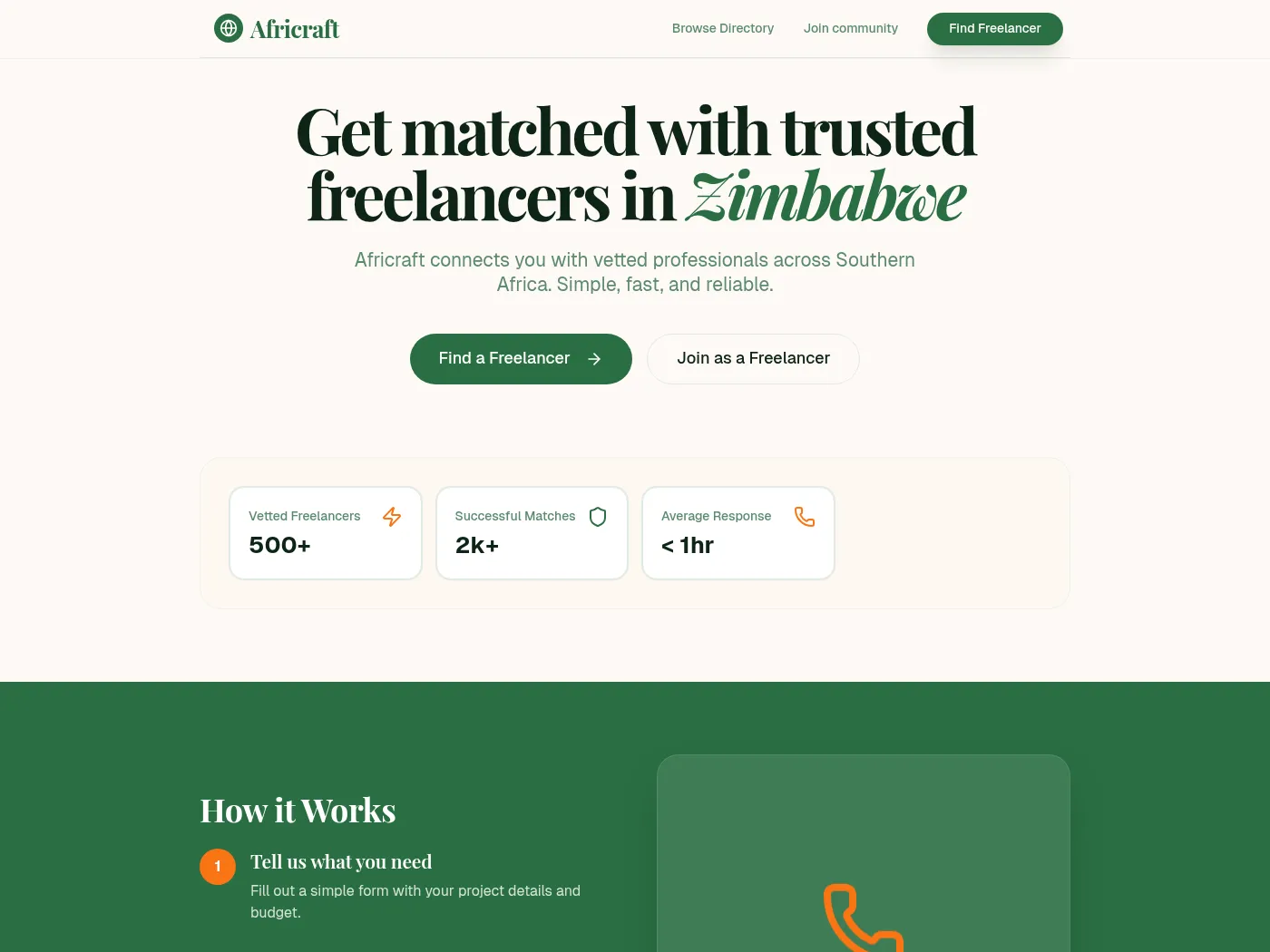 Africraft Freelancer Match