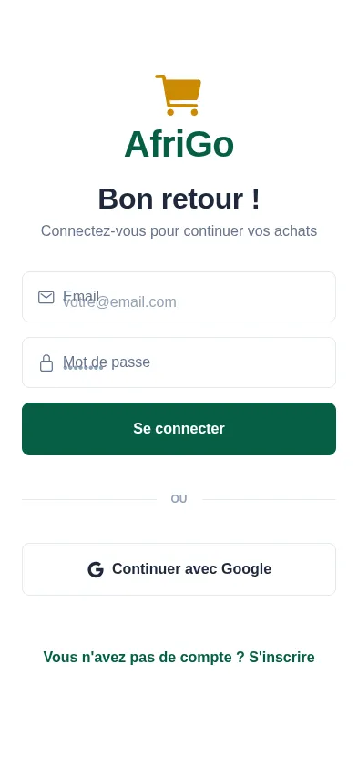 AfriGo Local Delivery App